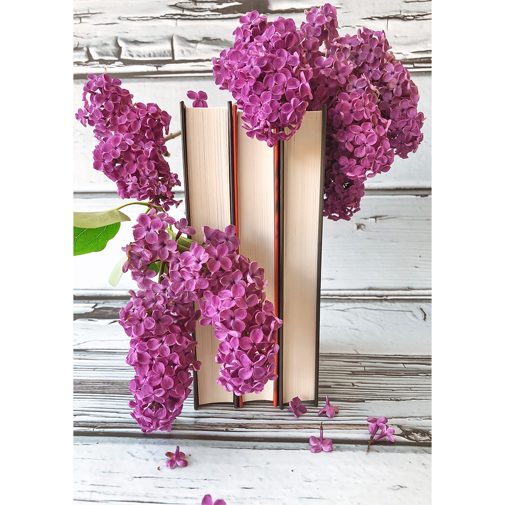 Books Among Purple Lilacs – Post Stone