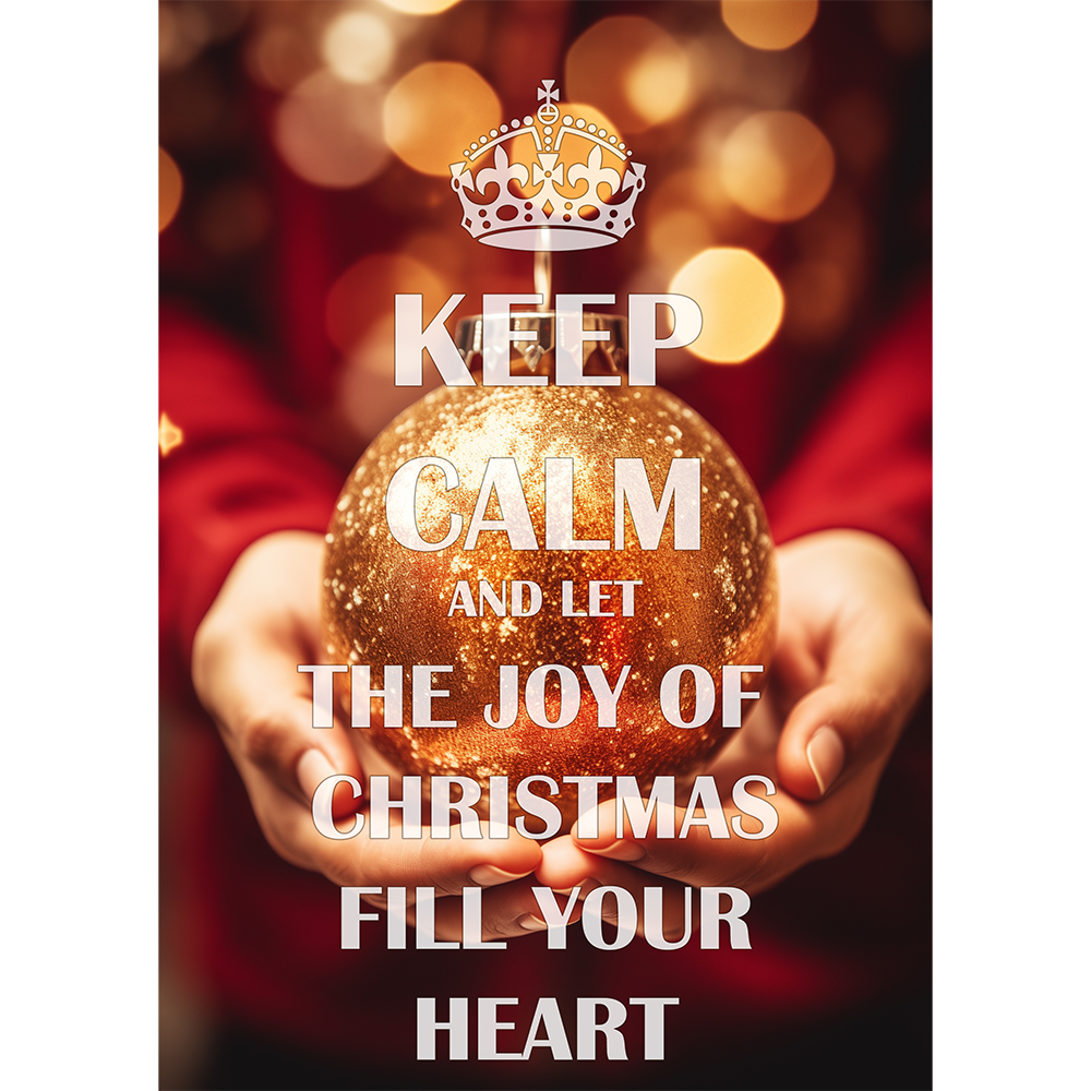 Keep Calm. Let the Joy of Christmas Fill Your Heart – Post Stone