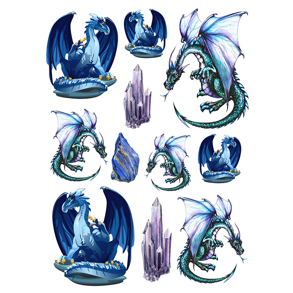 Sticker Sheet: Dragons & Gems – Post Stone